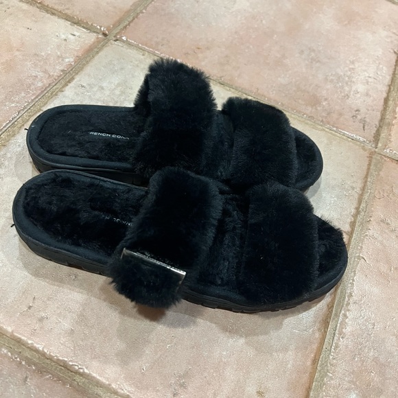 French Connection | Shoes | French Connection Slippers Teddy Sandals ...